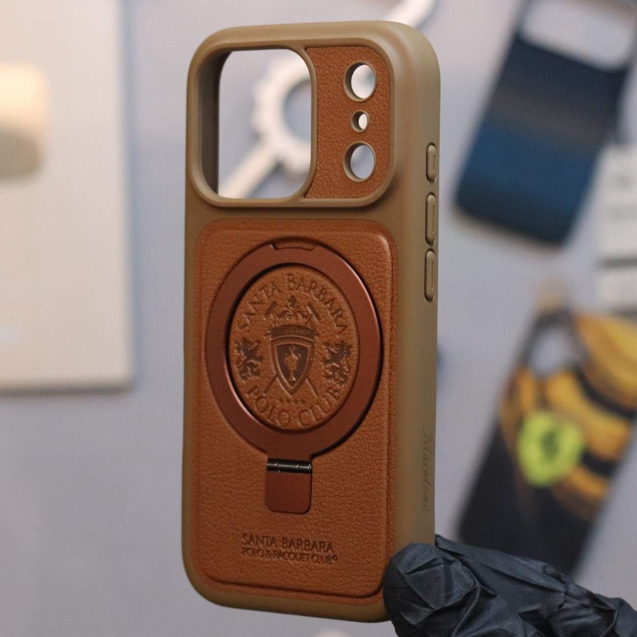Santa Barbara Primo Series Leather Case Brown-iPhone 17 Pro Max - MobiiCare
