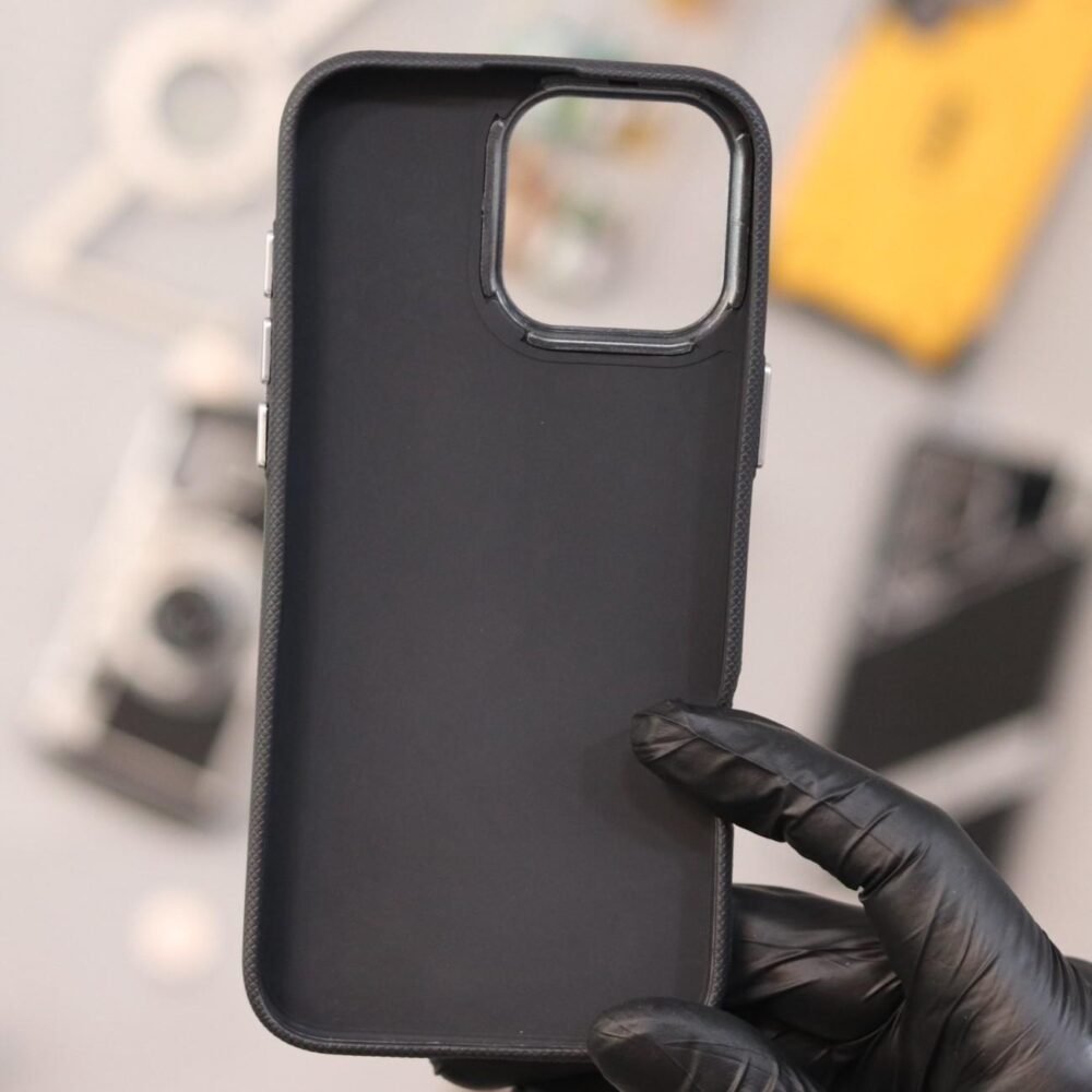 Soft Plastic Textured Case-Black-iPhone 16 Pro Max - MobiiCare